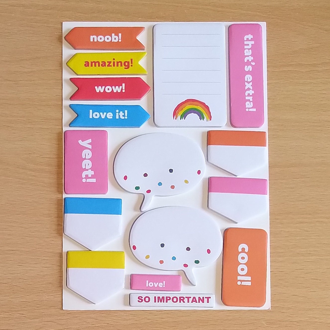 Sticky Note Set Mini Sticky Note Memo Pads Journal Page - Etsy