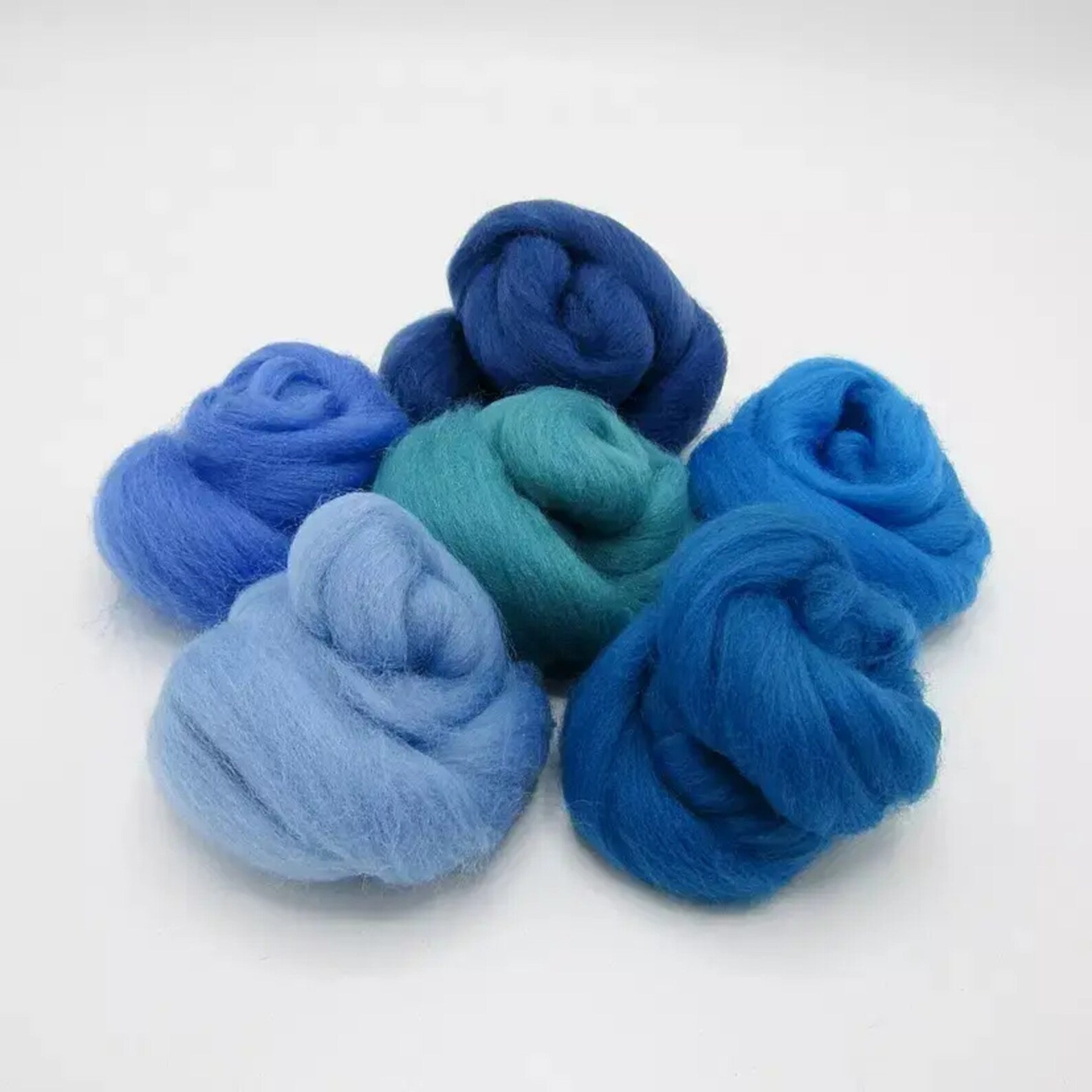 Blue Merino Wool Bundle From Feather Felts Merino Wool for - Etsy