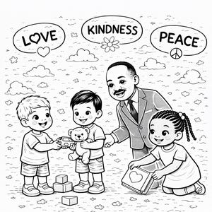 Martin Luther King Jr. Preschool Coloring Book | Peace Love and ...