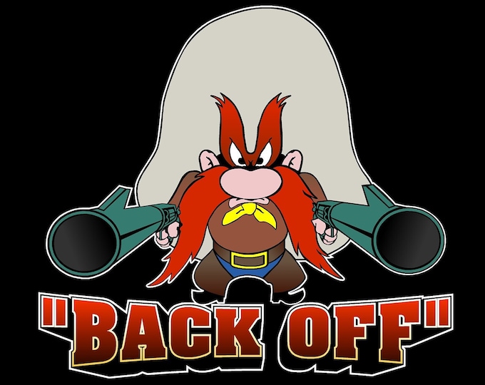 Yosemite Sam Back off Back-off Ya IDJIT 008 Laptop Car Truck Wall ...