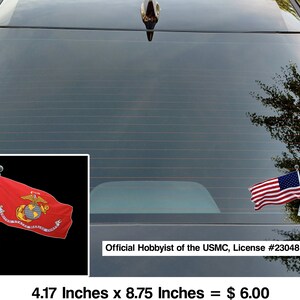 United States and Marine Corps. Crossed Flag Decal Sticker - Official ...