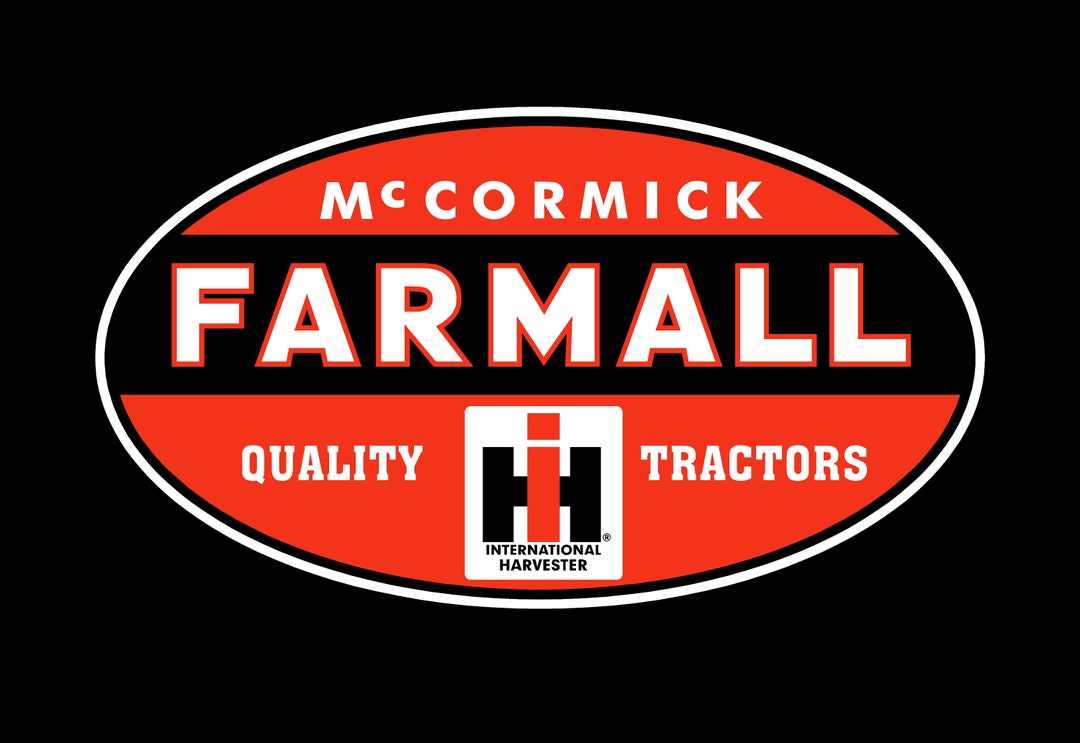 Farmall Mccormick Quality Tractor Oval Sticker Decal - International ...