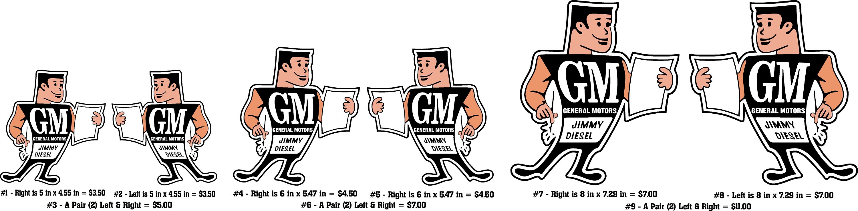 Vintage 1950's - Jimmy Diesel General Motors GM - Recreated and Redrawn ...