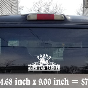 Proud American Farmer Vinyl Sticker Decal, Proud U.S. Farmer Sticker ...