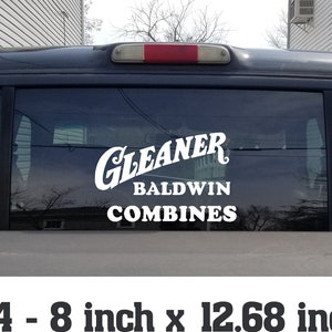 Gleaner Baldwin Combines Recreated Black or White Logo - Emblem Sticker ...