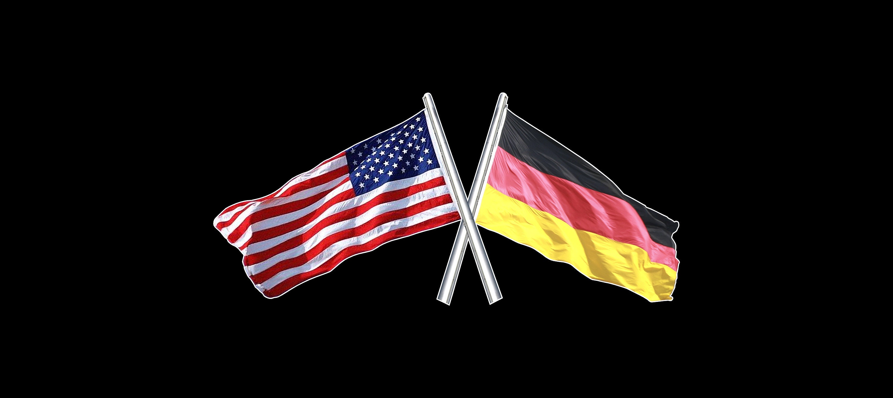 United States & Germany Crossed Flags - German American - US / USA ...