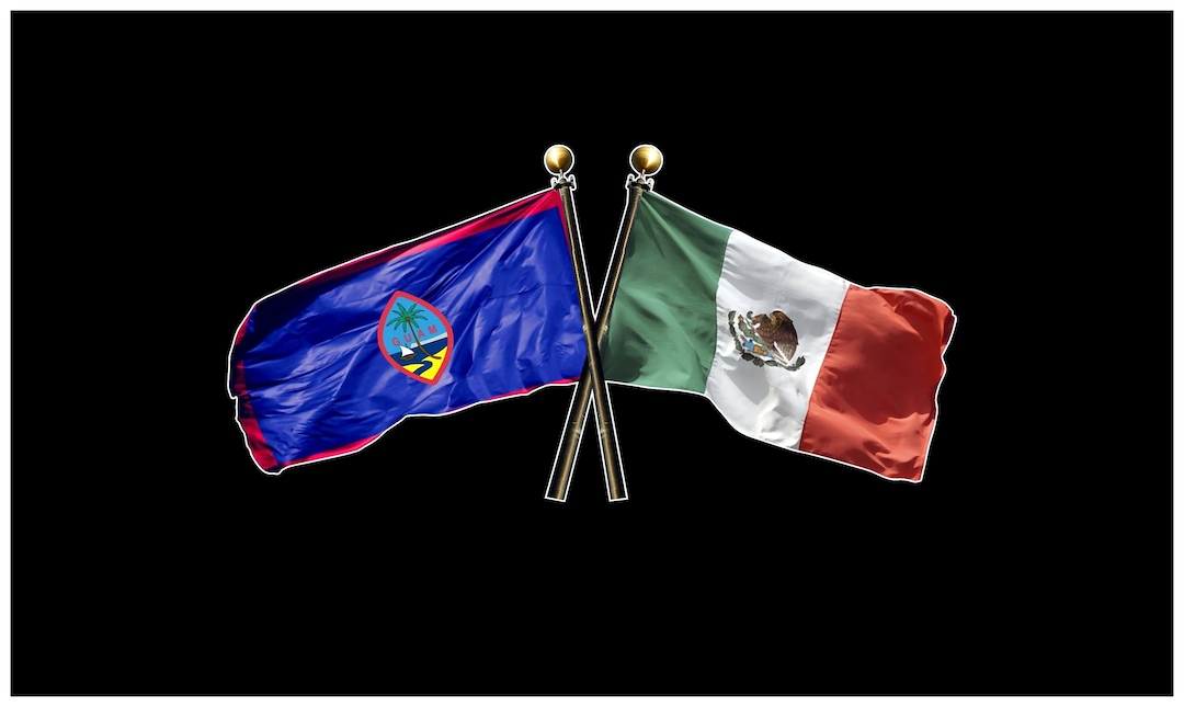 Guam and Mexico Crossed Flags Decal Sticker - Etsy