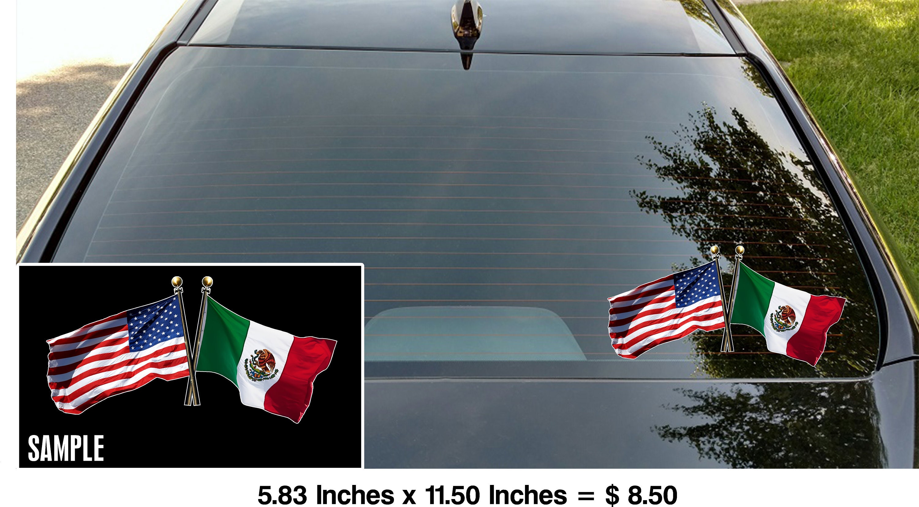 American and Canadian Crossed Flags - United States / US / USA - Canada ...