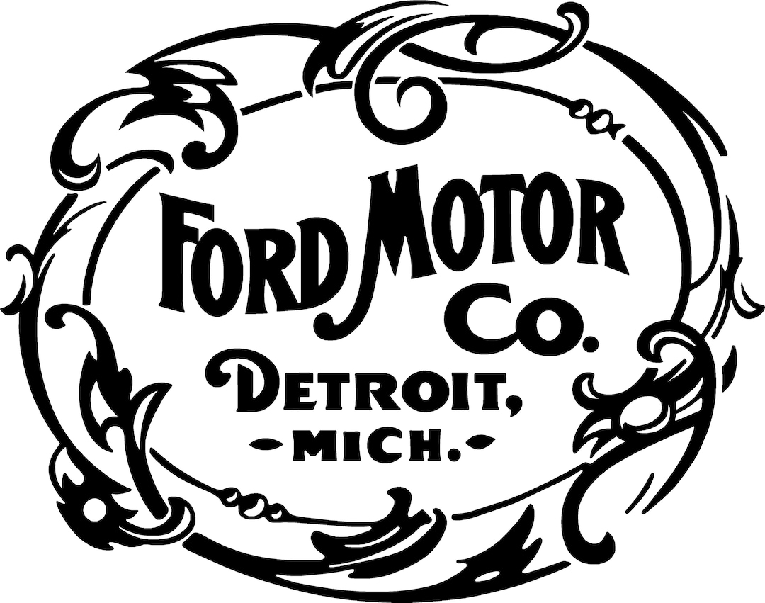 Ford Die-cut 1903 Re-drawn Historic Vintage Logo - 1903 Ford Logo ...