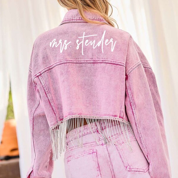 Pink Denim Jacket - Etsy