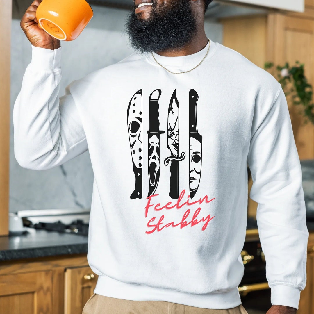Feeling Stabby Serial Killer Halloween Hoodie, Horror Movie Gifts ...