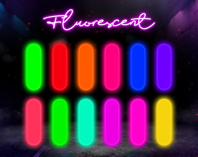 Neon Procreate Color Palette Bundle & Glow Brush | *DIGITAL DOWNLOAD ...
