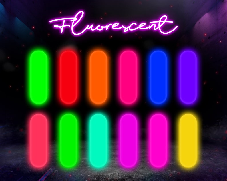 Fluorescent Procreate Color Palette | *DIGITAL DOWNLOAD ...