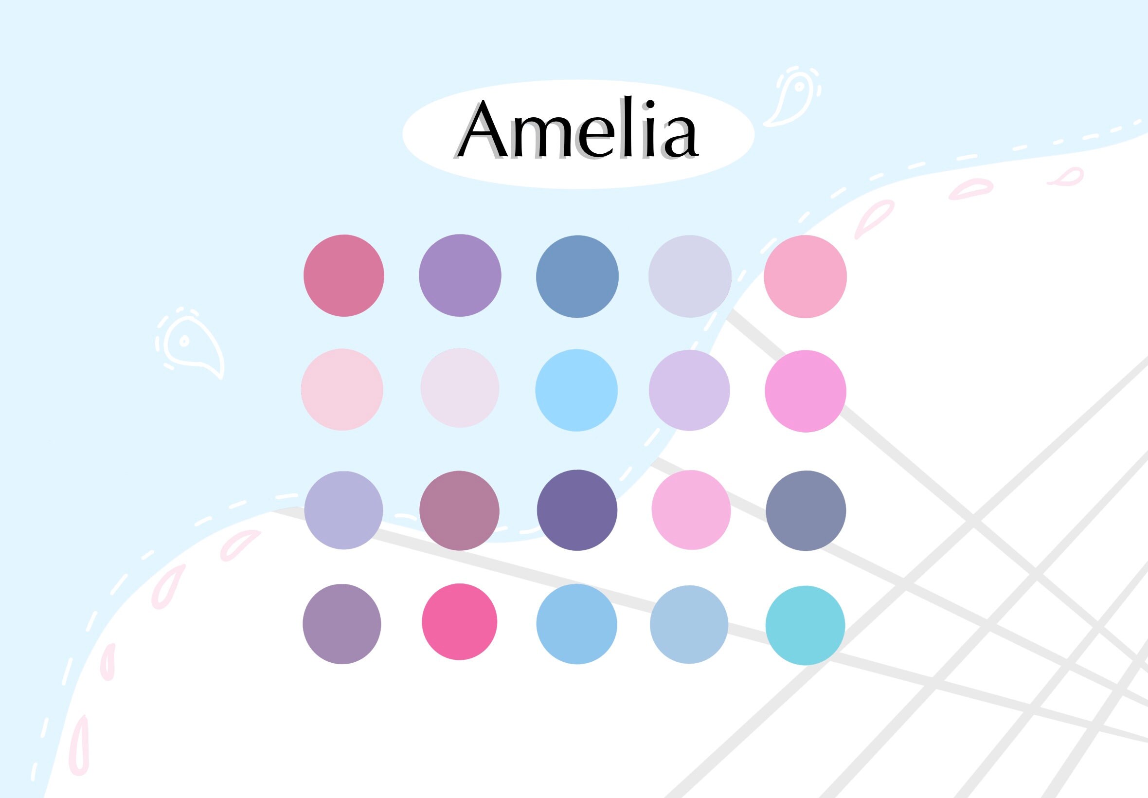 Amelia Color Palette Soft Color Palette Light Color - Etsy Australia