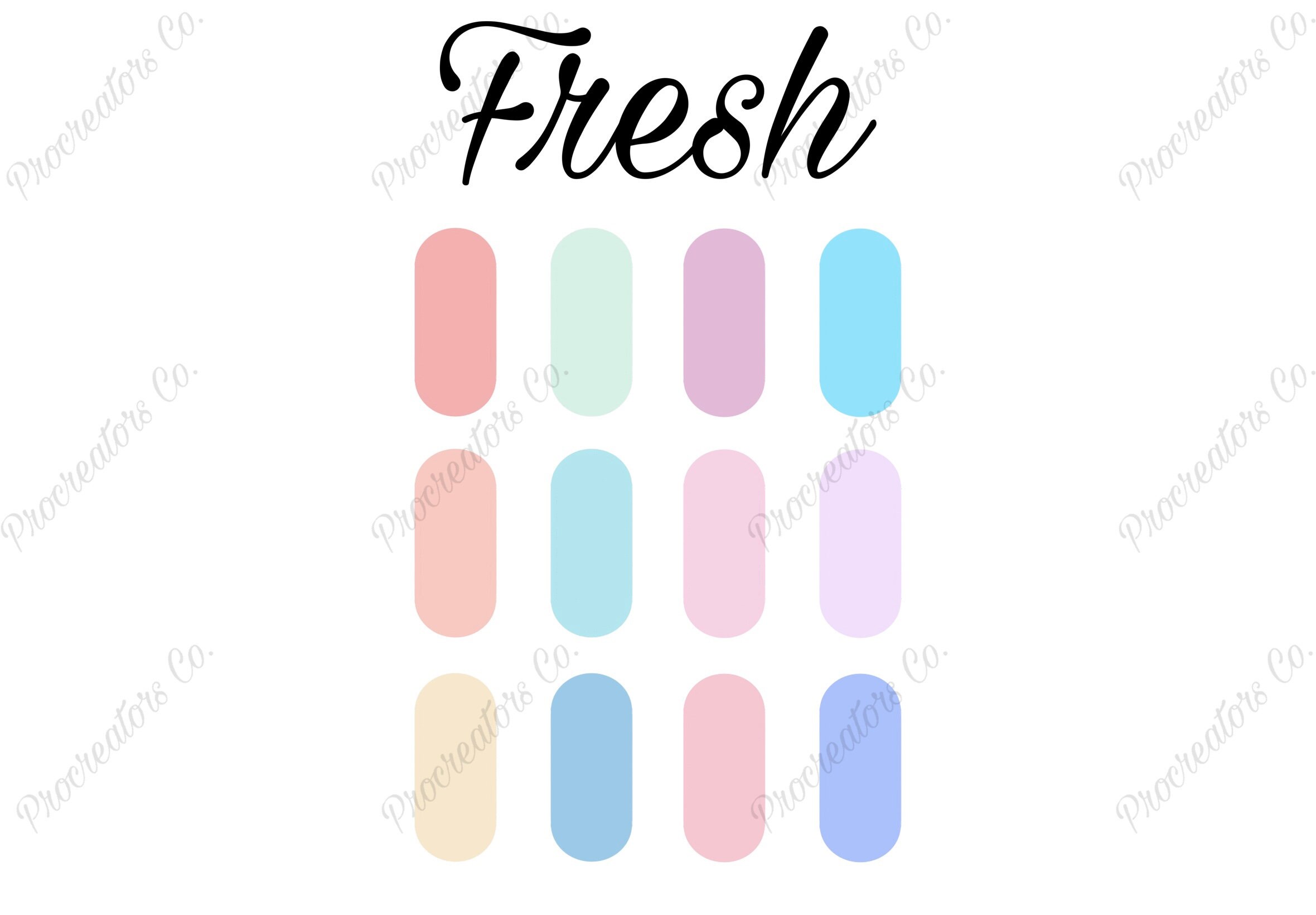 Fresh Procreate Color Palette | *DIGITAL DOWNLOAD* | Procreatorsco ...