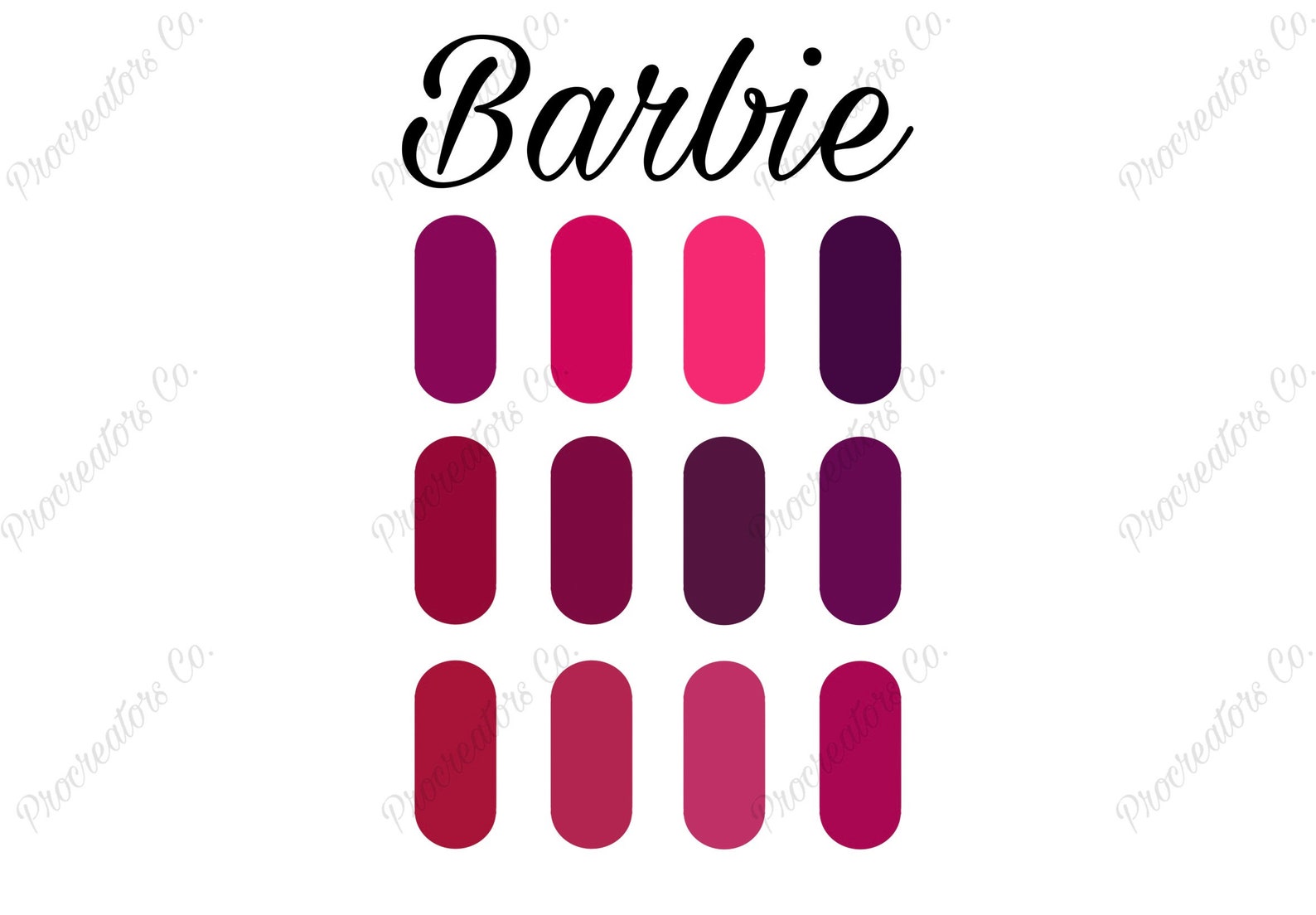 Barbie Procreate Color Palette | *DIGITAL DOWNLOAD* | Procreatorsco ...