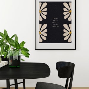 ART PRINT Enough / Empower Wall Art / Motivation Poster / Minimalistic ...