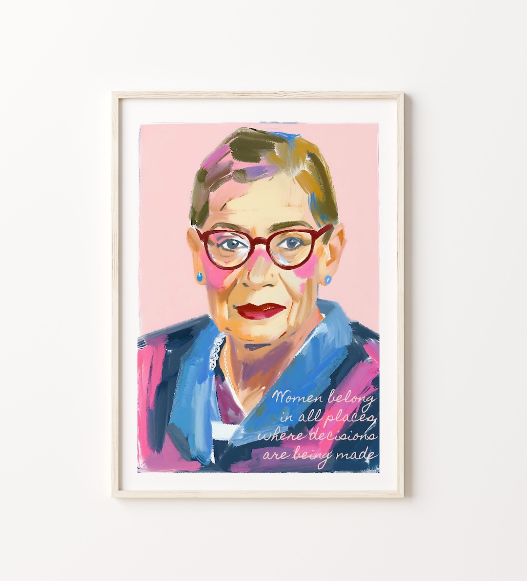 ART PRINT Empowerment / Ruth Bader Ginsburg / Feminist Poster / Oil ...