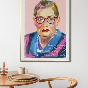 ART PRINT Empowerment / Ruth Bader Ginsburg / Feminist Poster / Oil ...