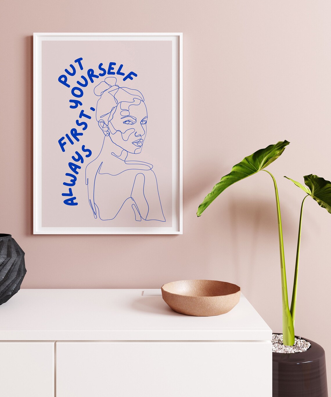 ART PRINT Empowerment / One Line Drawing / Minimalistic Wall Art ...