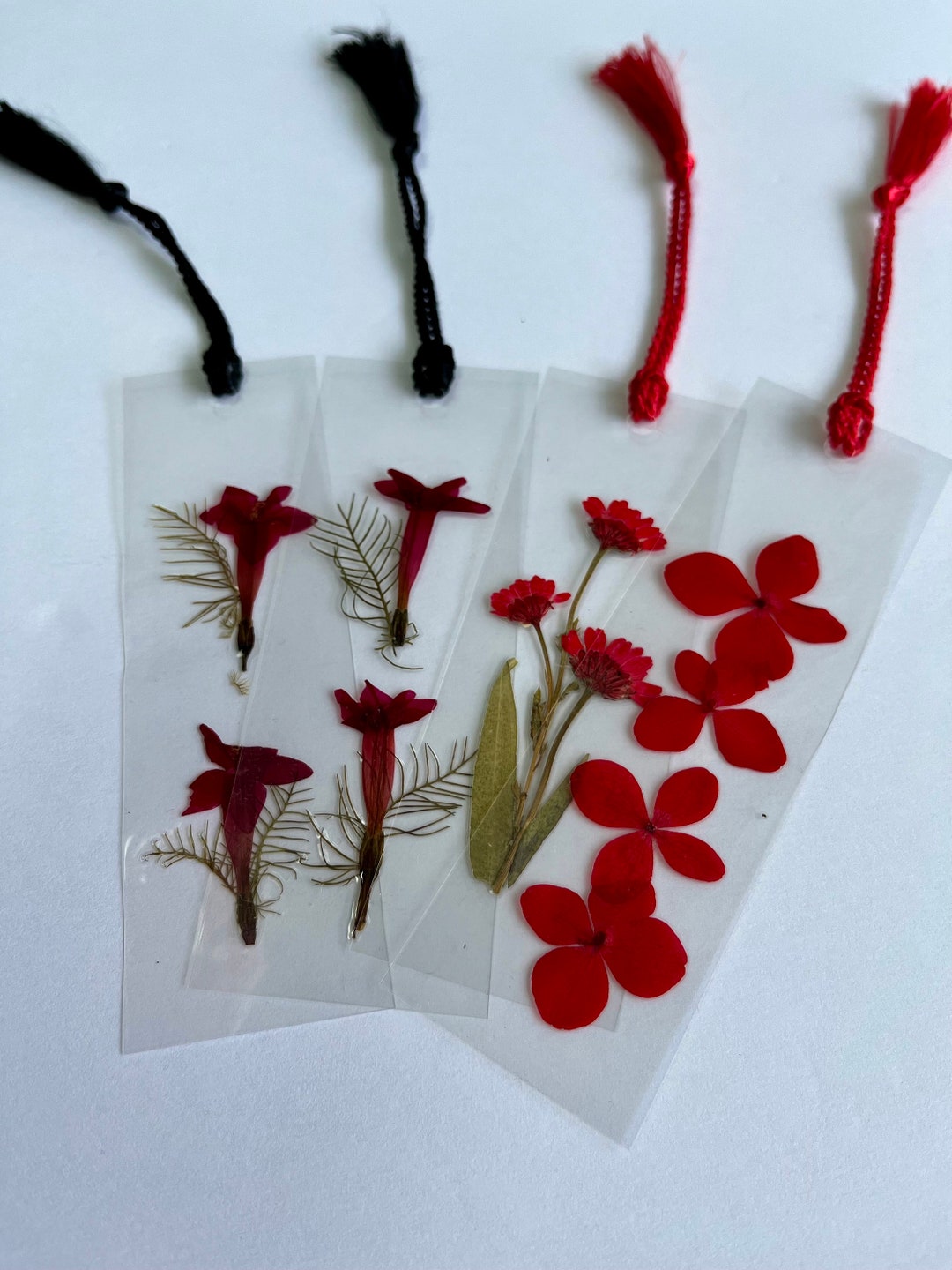 Dried Pressed Flower Bookmark Botanical Bookmark Wildflower Book Lover ...