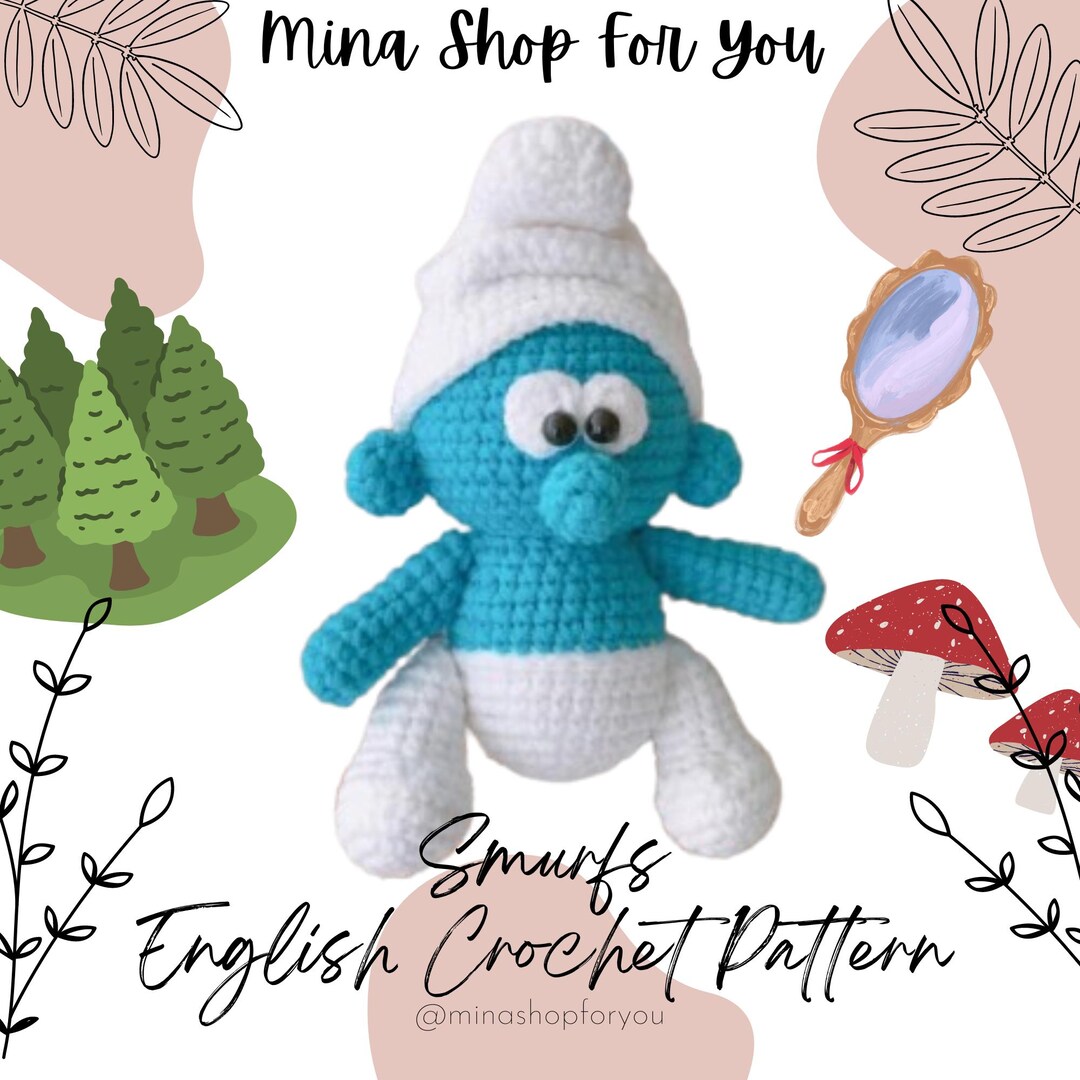 5 Inches Amigurumi Smurf, Smurf Crochet Pattern PDF, Smurfs, Smurf Toy ...