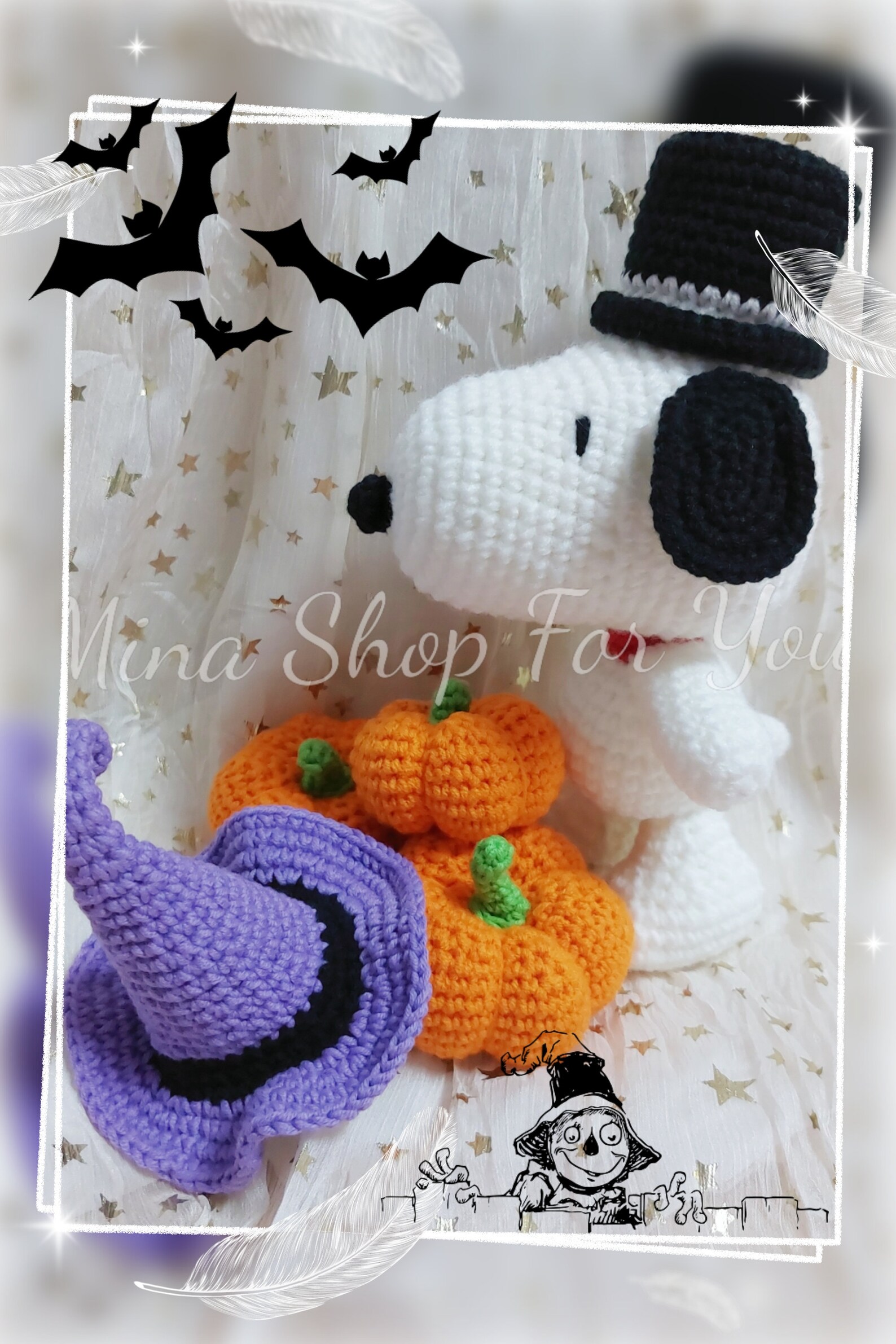 7 Inches Halloween Snoopy Pattern Snoopy Pattern Snoopy - Etsy