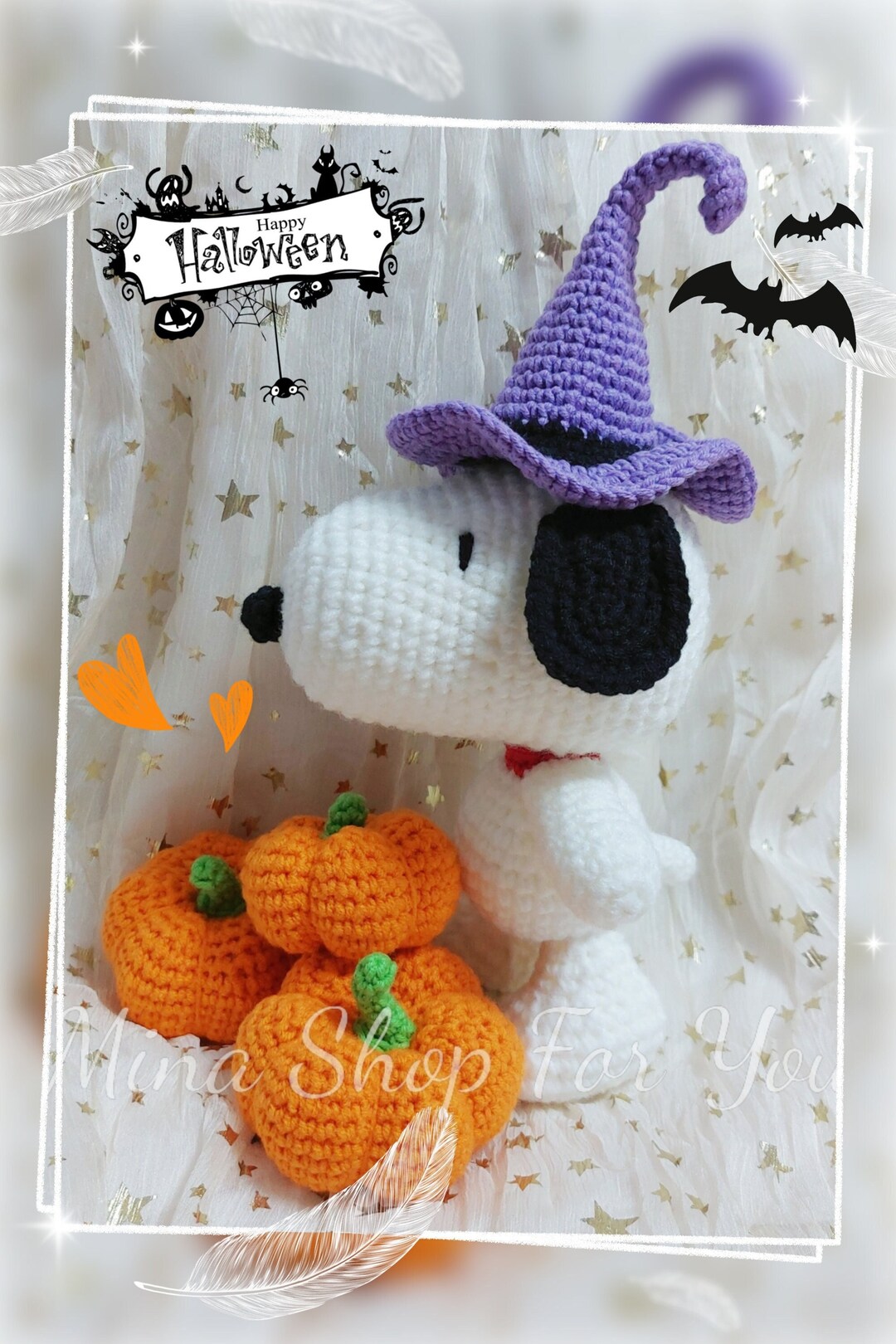 7 Inches Halloween Snoopy Pattern Snoopy Pattern Snoopy - Etsy