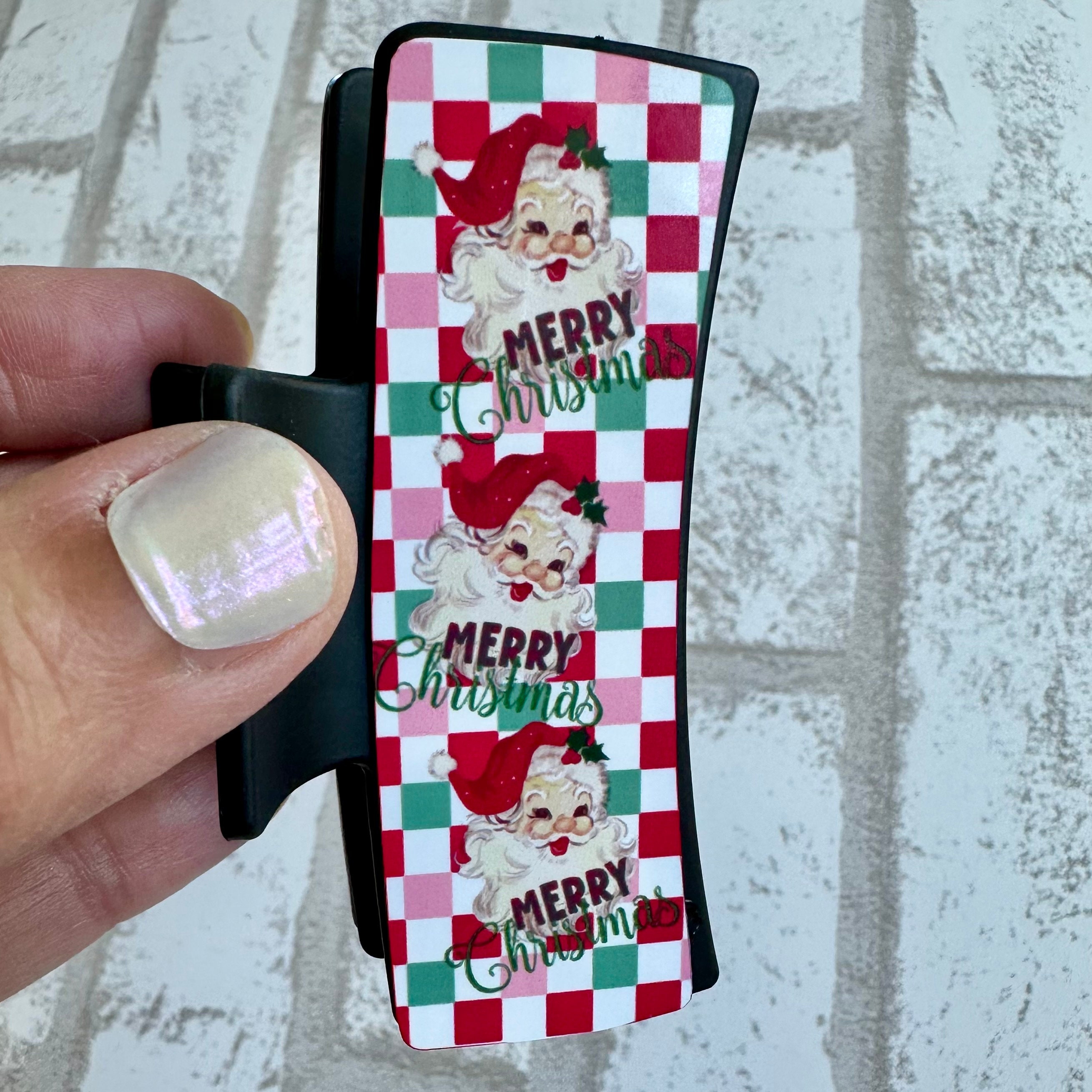 Santa Hair Claw Clip - Etsy