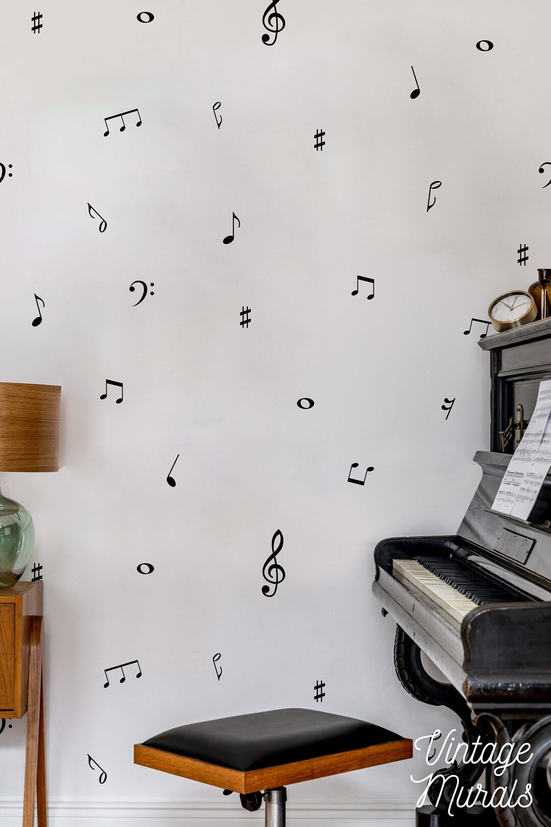 Music Wallpaper, Musical Notes Decor, Sheet Music Art Wall Mural ...
