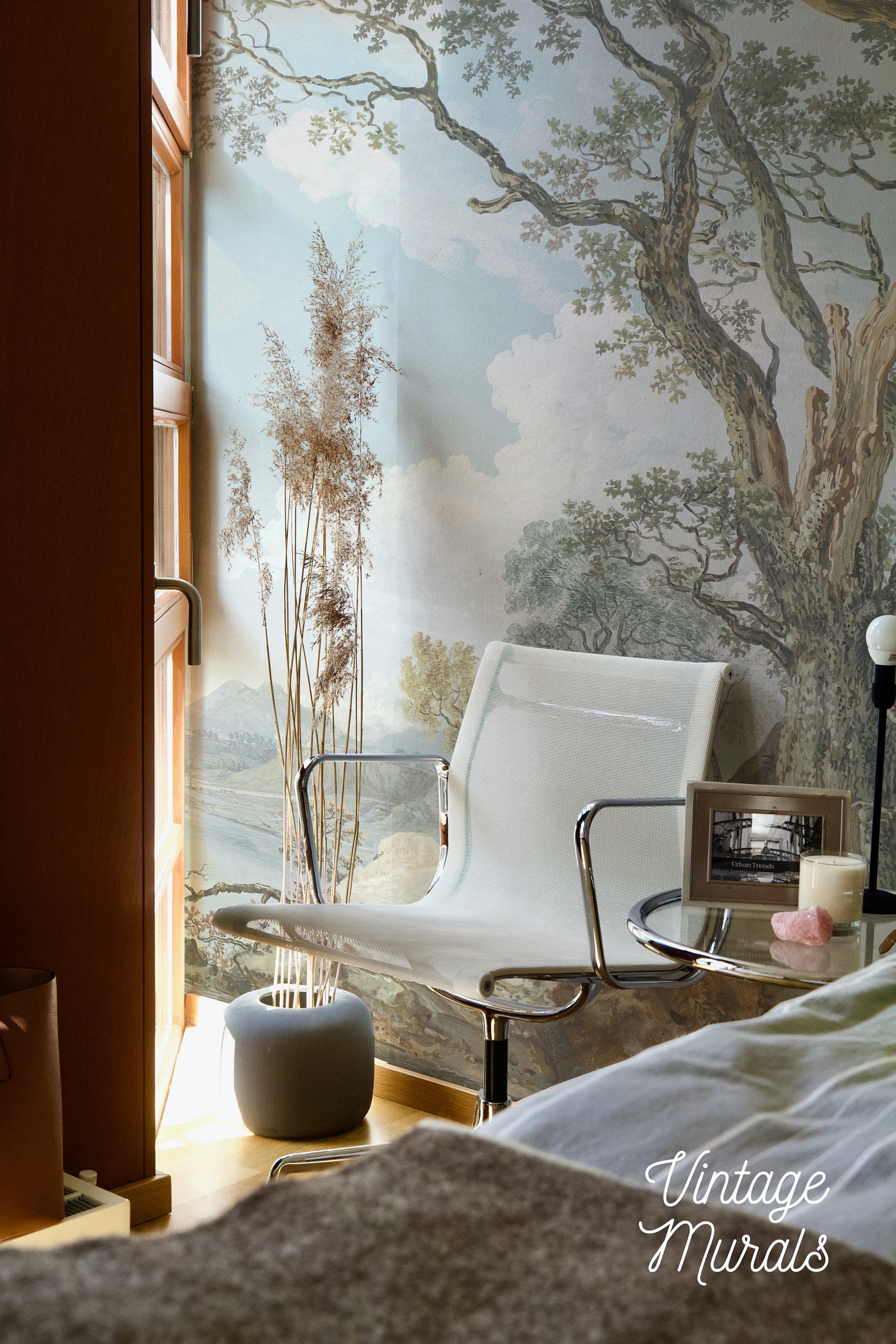 Serene Tree and River Peel and Stick Wall Mural Pastel - Etsy