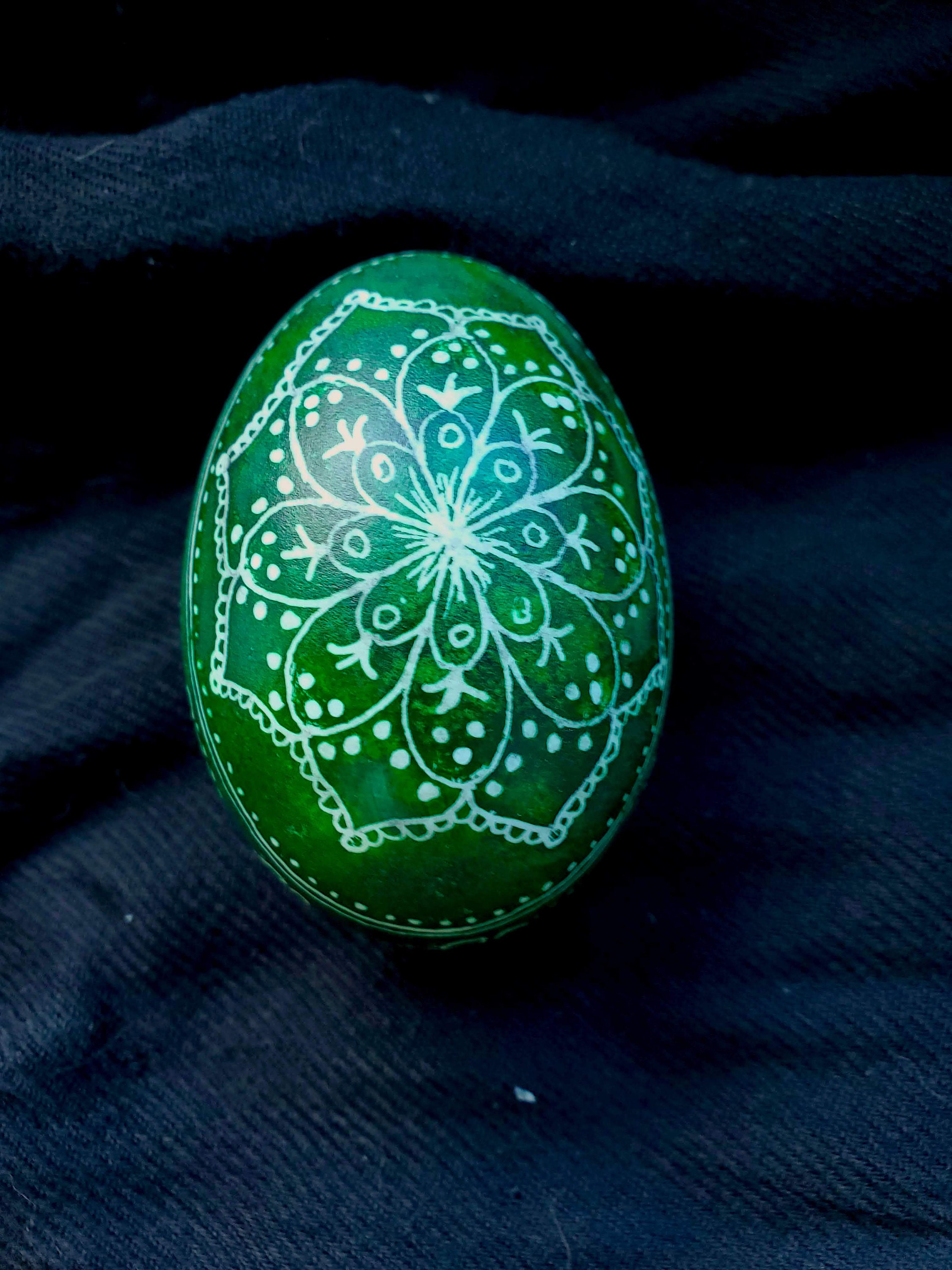 Duck Egg Green Pysanky Ornament - Etsy