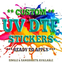 Custom UV DTF Stickers: Waterproof Decals for Cups, Mugs, and Glass ...