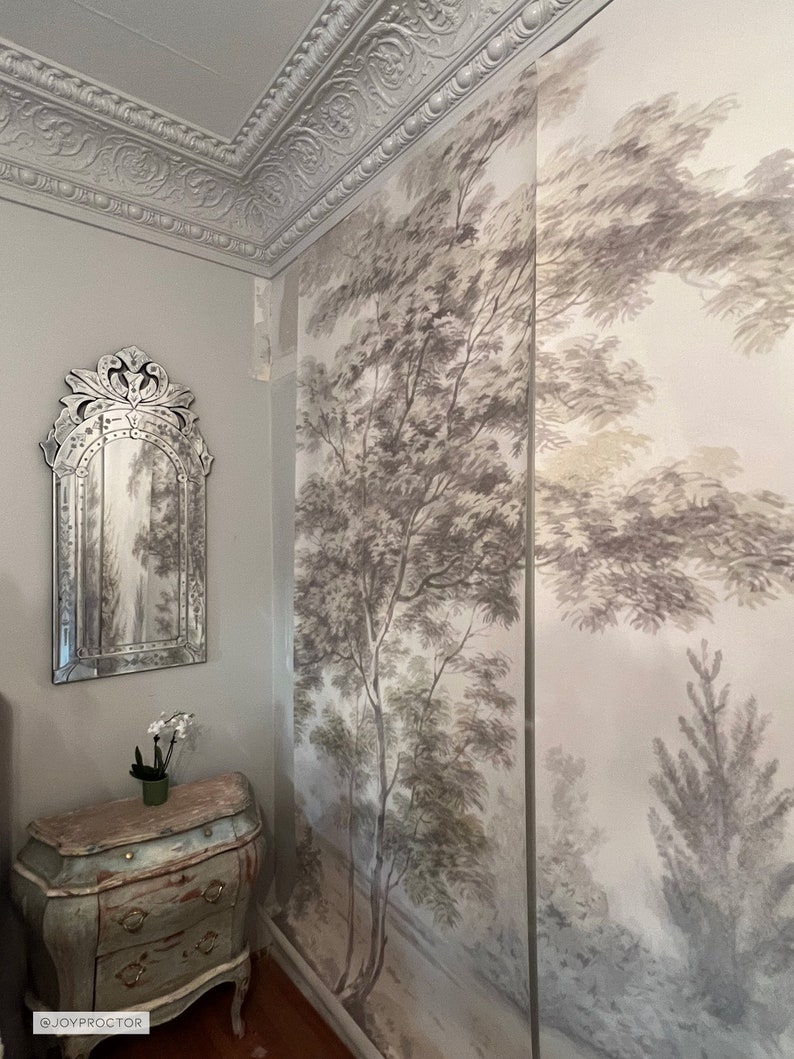 Landscape Wallpaper in Muted Tones for Subtle Effect Peel and - Etsy