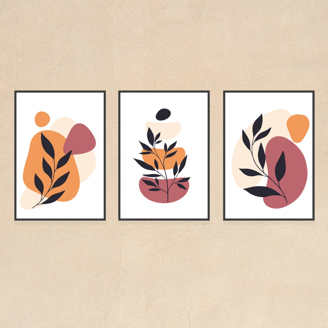 Boho 3 Piece Wall Posters, Bohemian Art Unframed Wall Hanging No.3 - Etsy