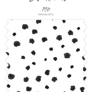 Black Brushstroke Spots Wallpaper, Modern Polka Dot Wallpaper, Hand ...