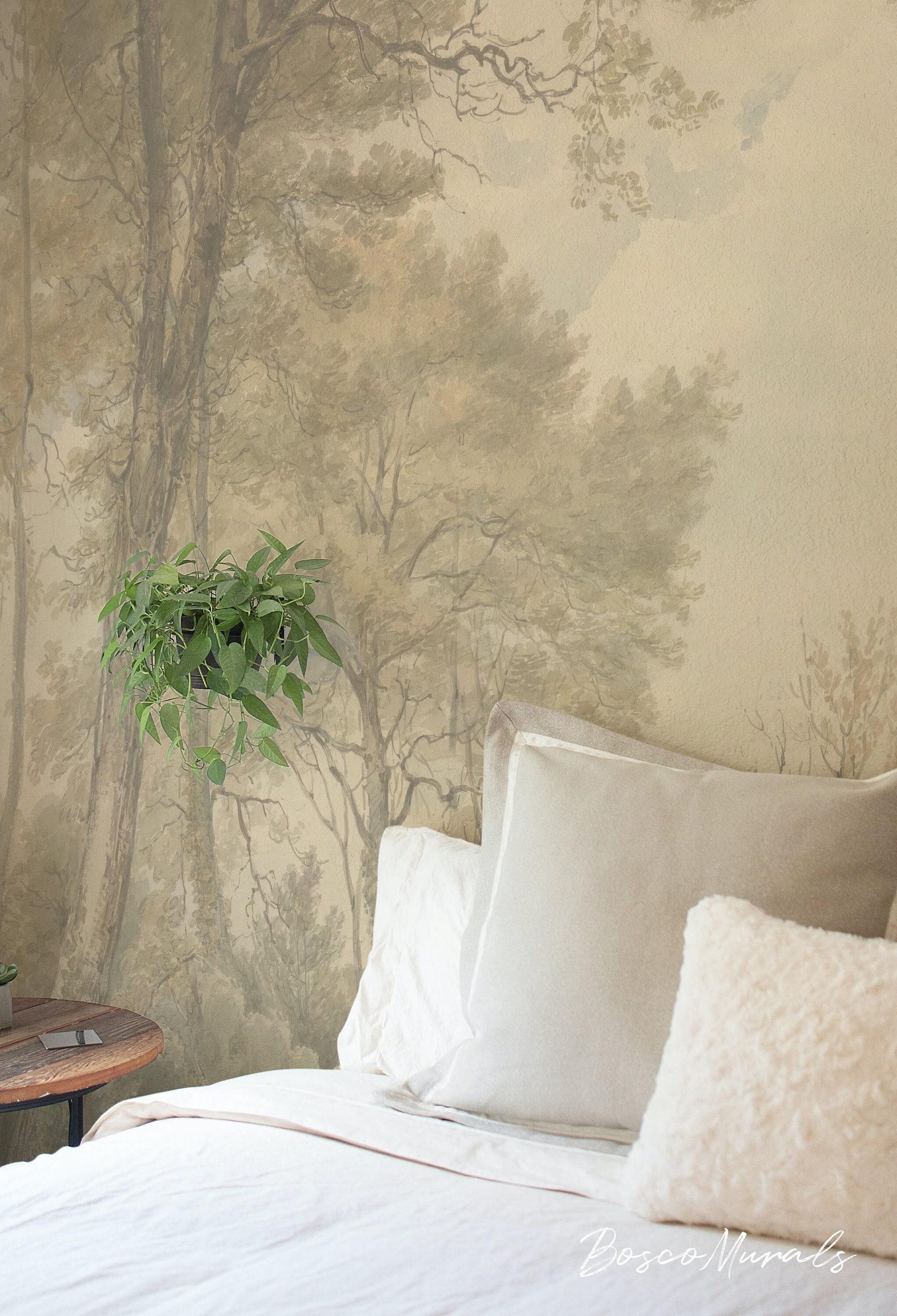 Subtle Forest Wallpaper, Scenic Wallpaper, Old-fashioned Painting ...