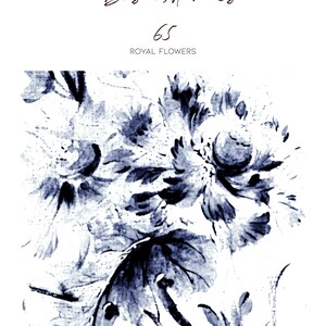 Floral Toile Wallpaper, Navy Botanical Print, Elegant French-inspired ...