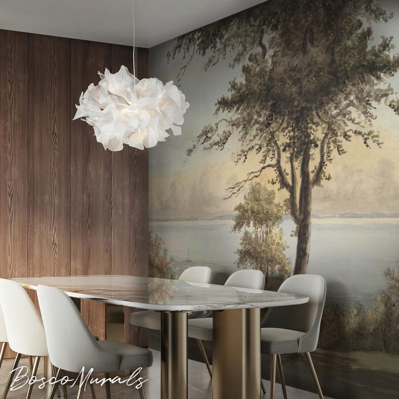 Toscania Landscape Premium Wallpaper, Scenic View Mural With Trees ...