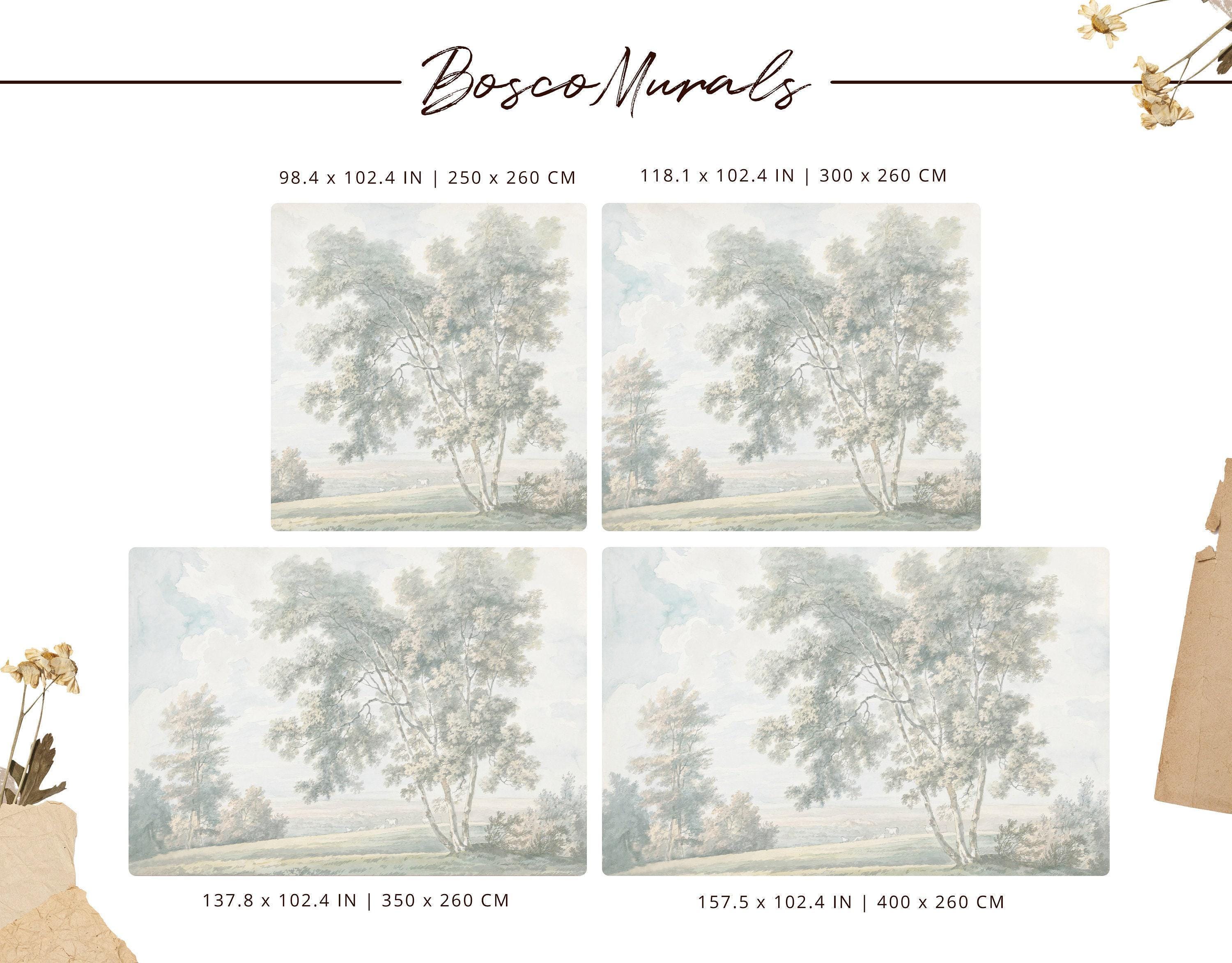Landscape Wallpaper in Muted Tones for Subtle Effect, Peel and Stick ...