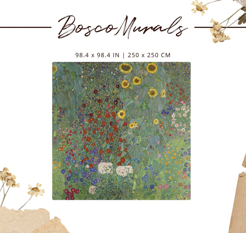 Gustav Klimt Sunflowers Modernism Removable Wall Mural - Etsy