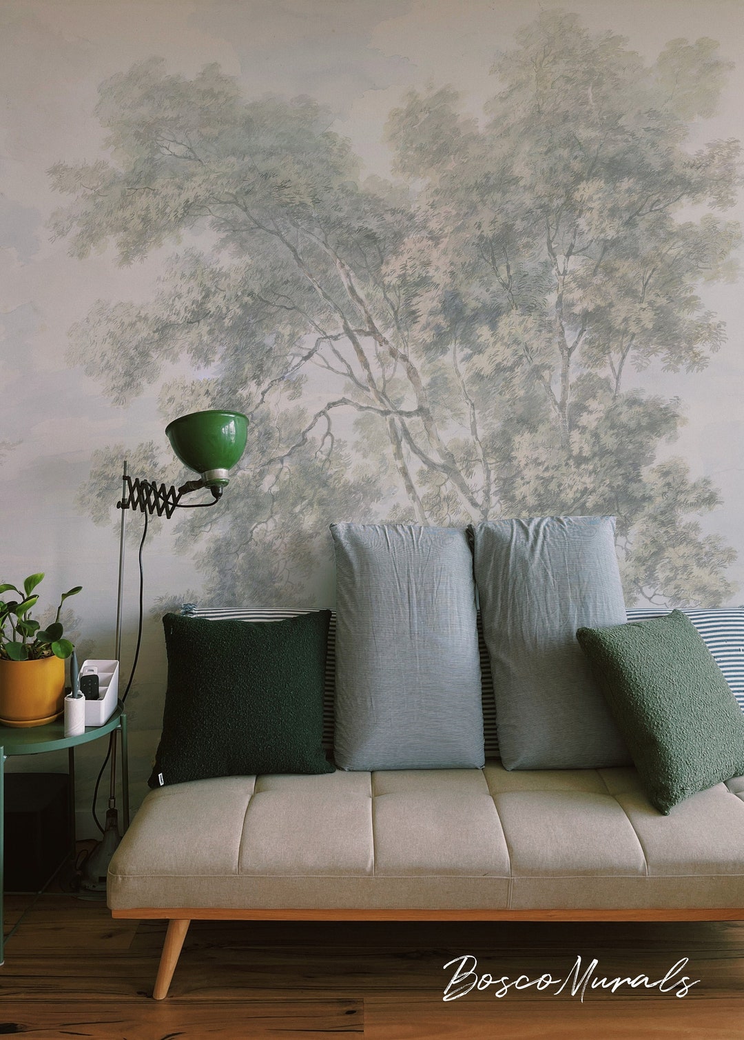 Landscape Wallpaper in Muted Tones for Subtle Effect, Peel and Stick ...