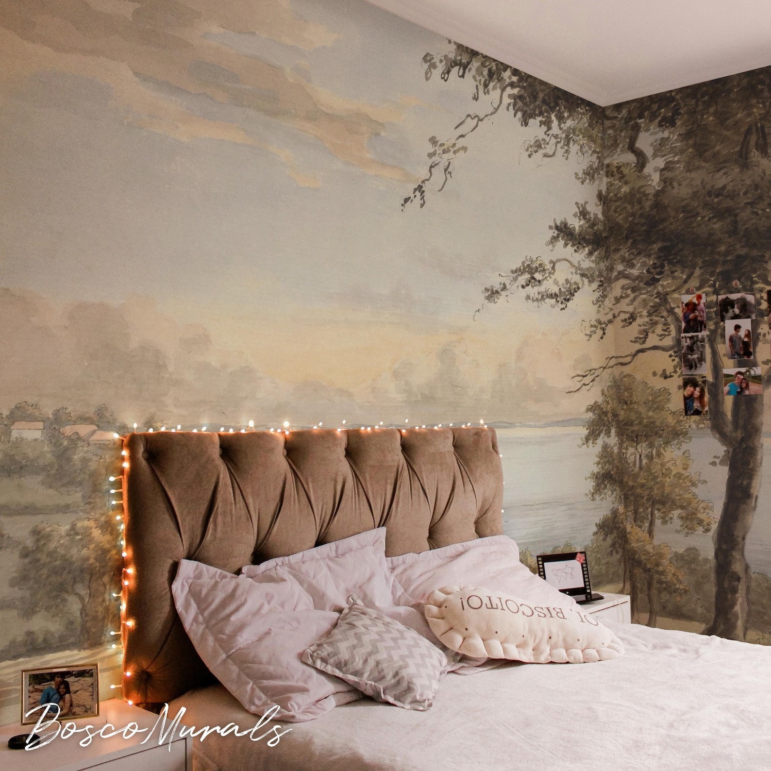 Toscania Landscape Premium Wallpaper, Scenic View Mural With Trees ...