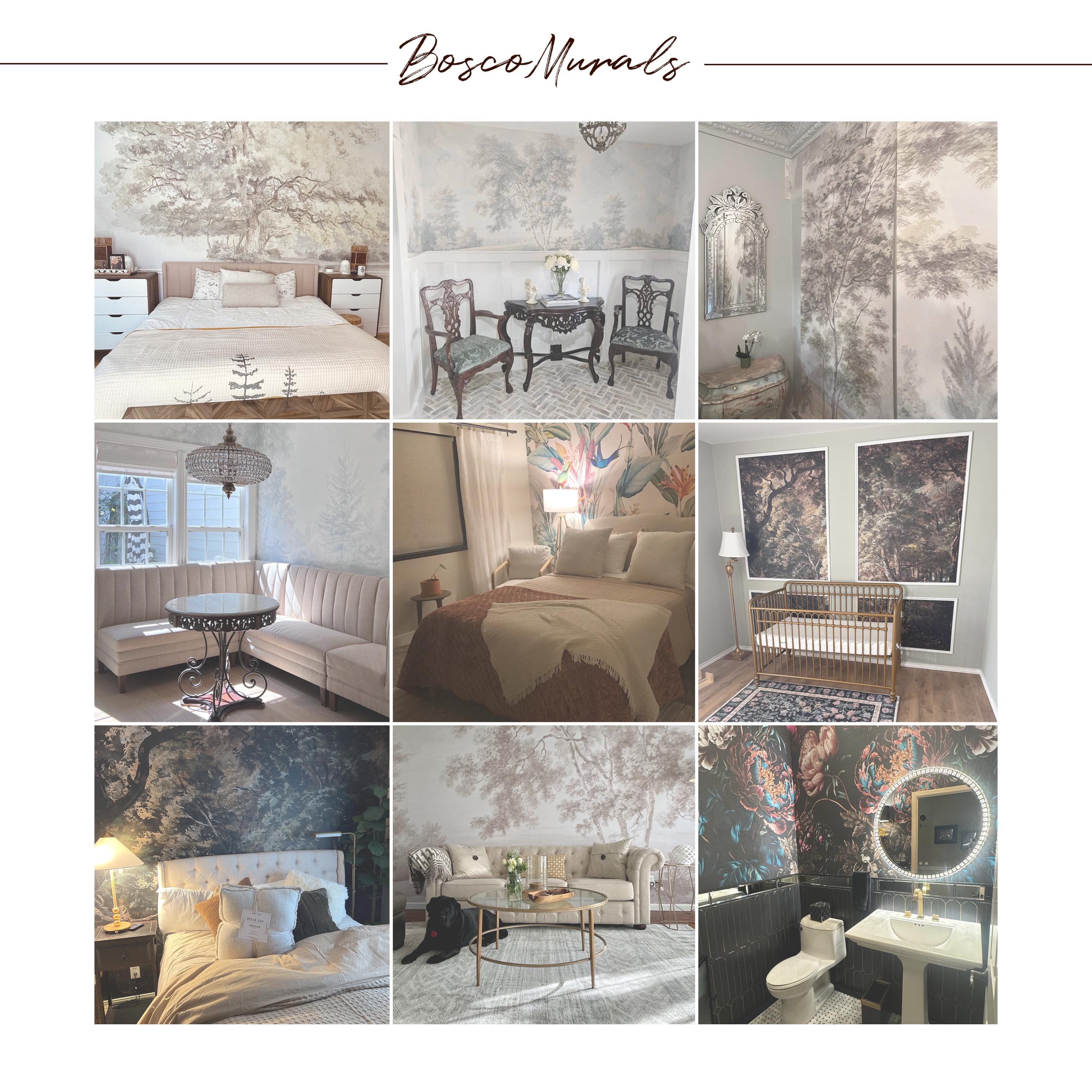 Sepia Morning Landscape Wallpaper, Tree Panoramic Wall Mural 108 - Etsy