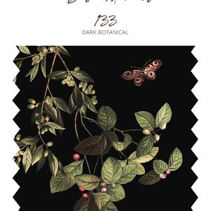 Dark Botanical Gothic-inspired Mural for Moody Interiors, Removable ...