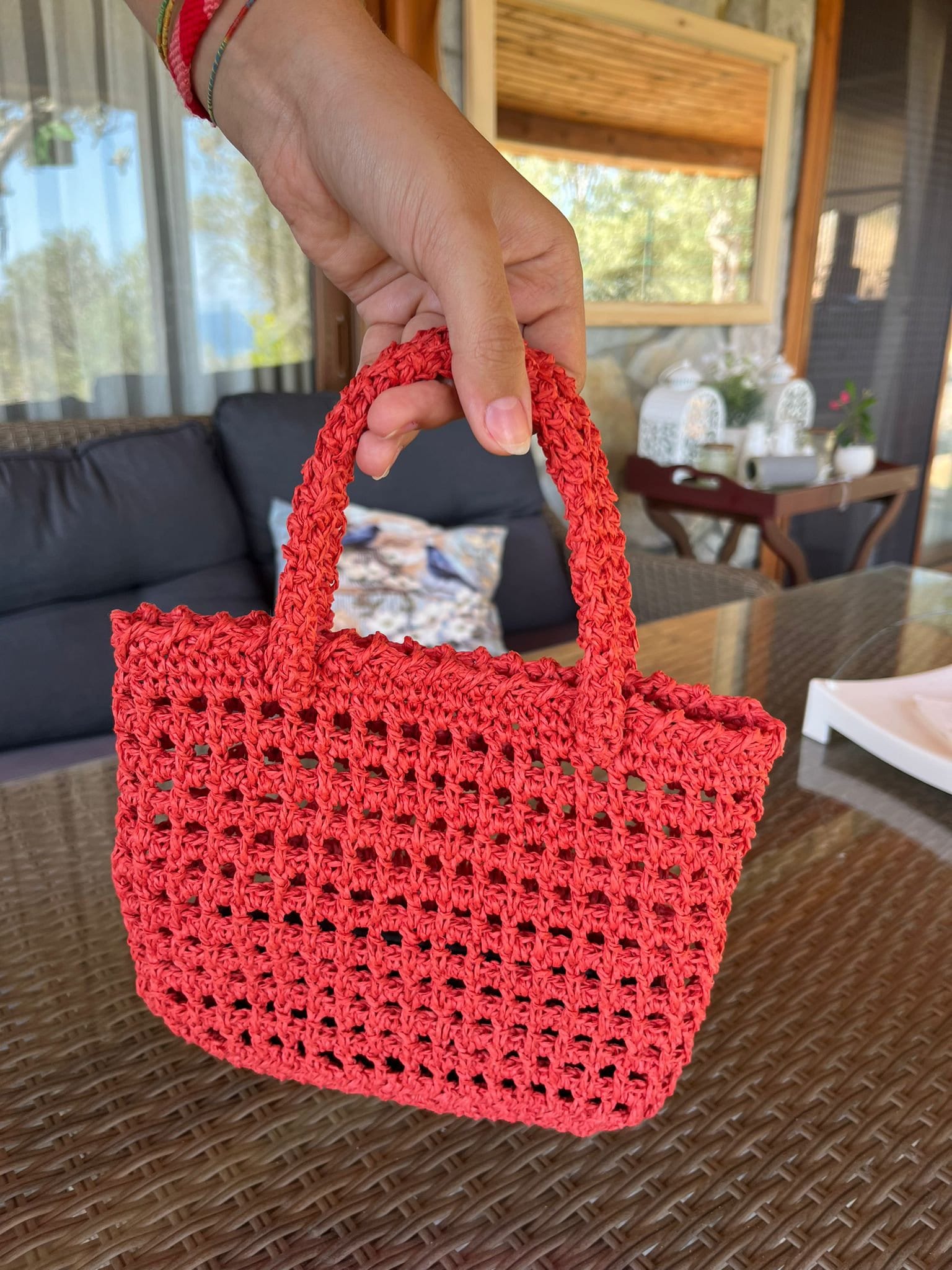 Paper Rope Top Handle Bag - Etsy