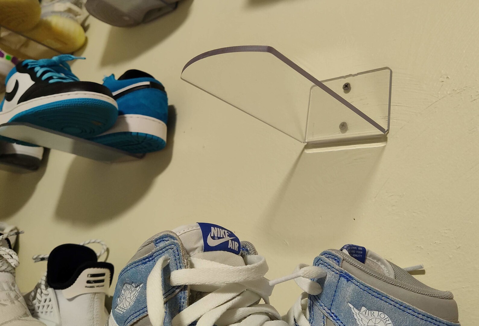 Clear Floating Shoe Shelves | Set of 6, 12, 18, 24 or 30, Wall Mount ...