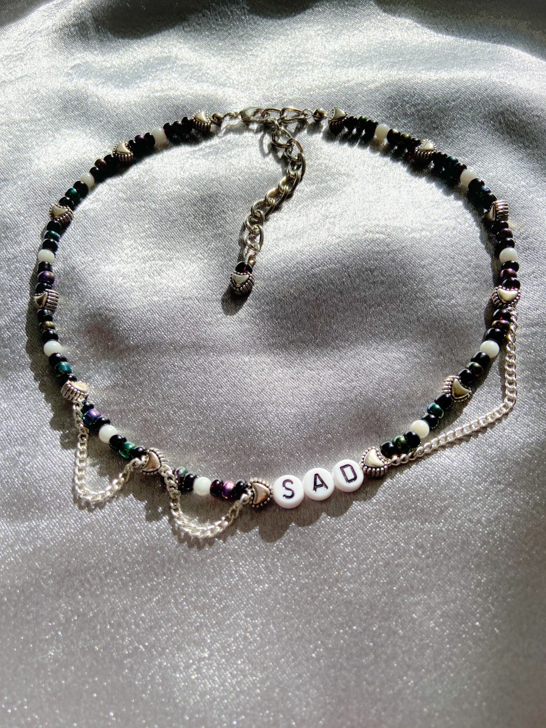 Sad Necklace Word Choker Emo Necklace - Etsy