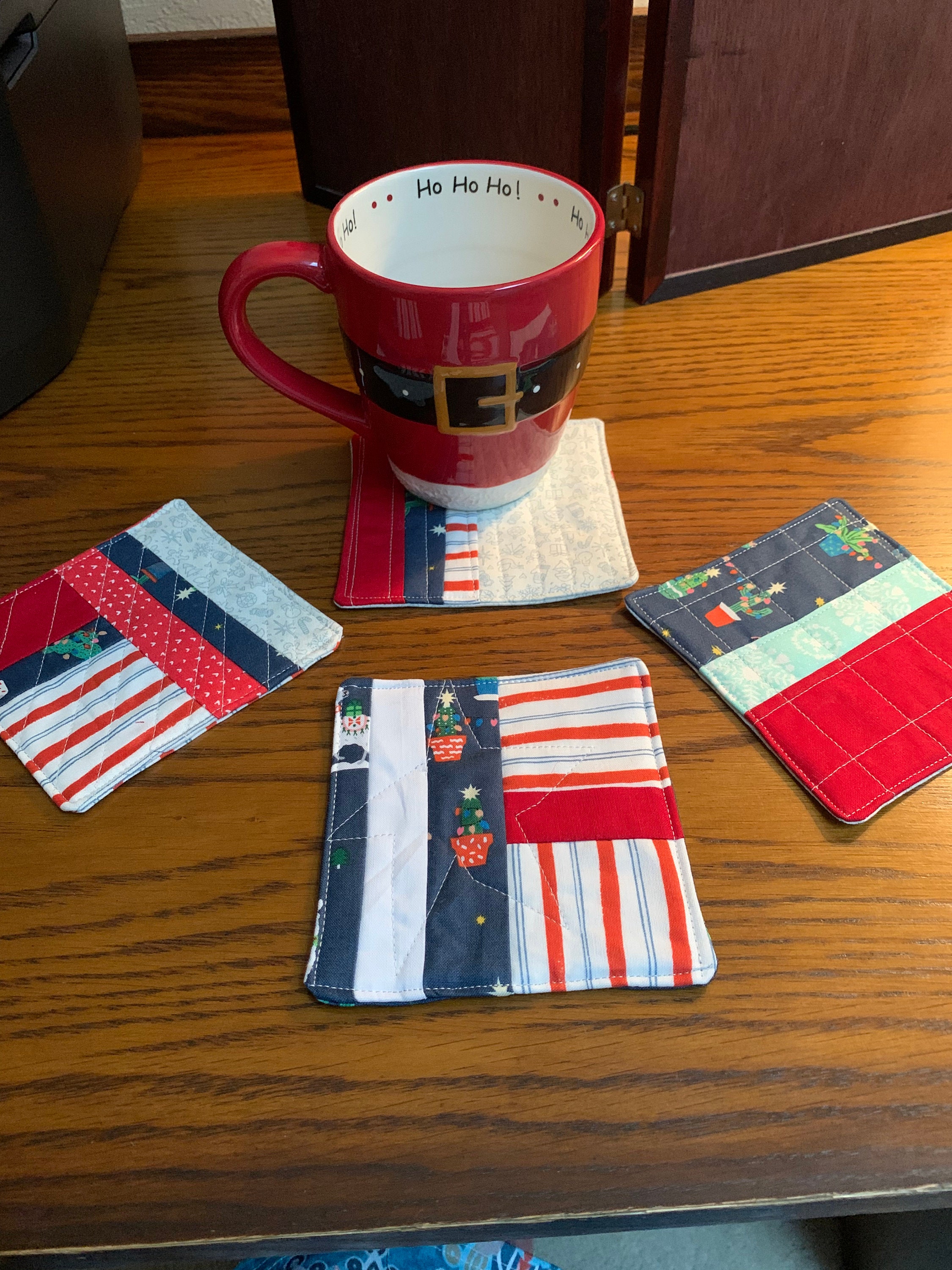 Christmas Mug Rug Set #6 - Etsy