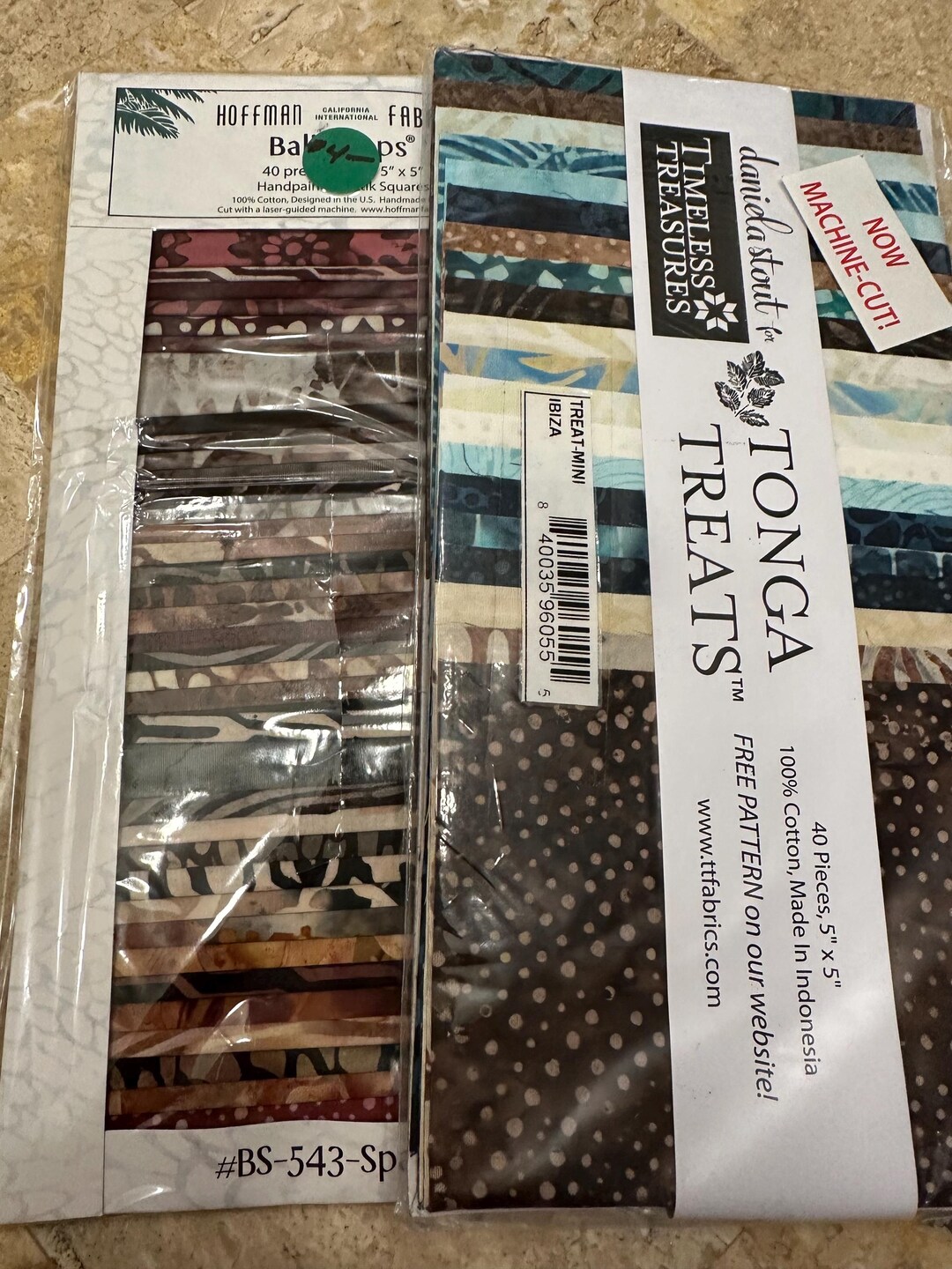 Batik Tonga Treats and Bali Snaps Charm Packs - Each 40 - 5”x5” Pieces ...